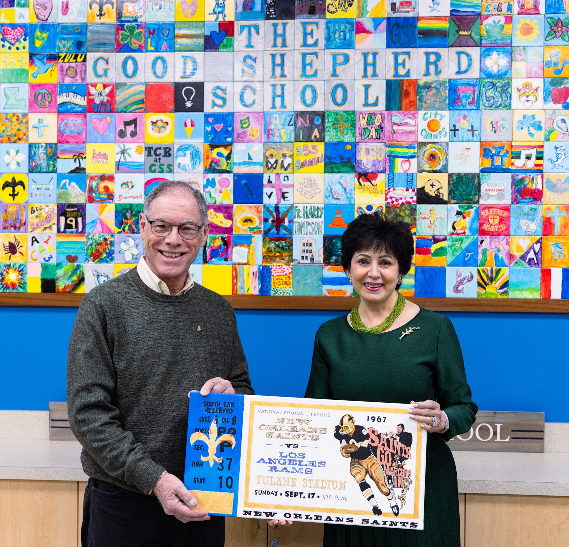 Photos: Gayle Benson visits Good Shepherd School | Month of Giving 2023 ...