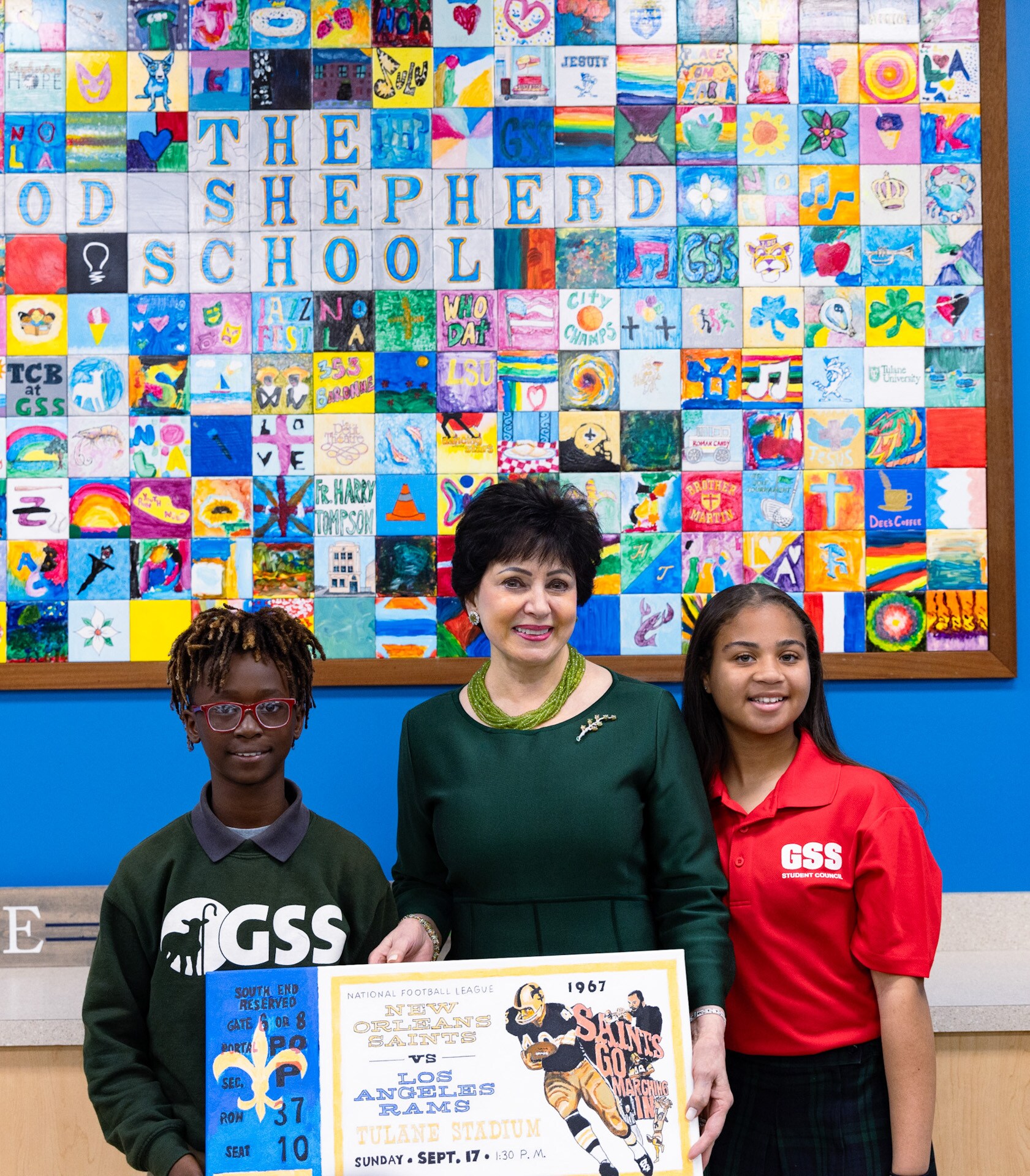 Photos: Gayle Benson visits Good Shepherd School | Month of Giving 2023 ...