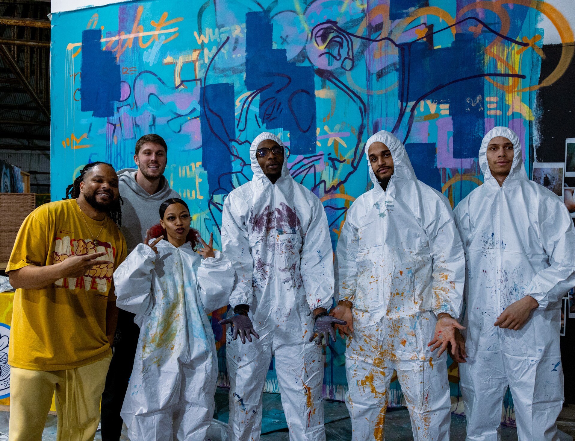 Photos: Pelicans players help create Black History Month basketball ...