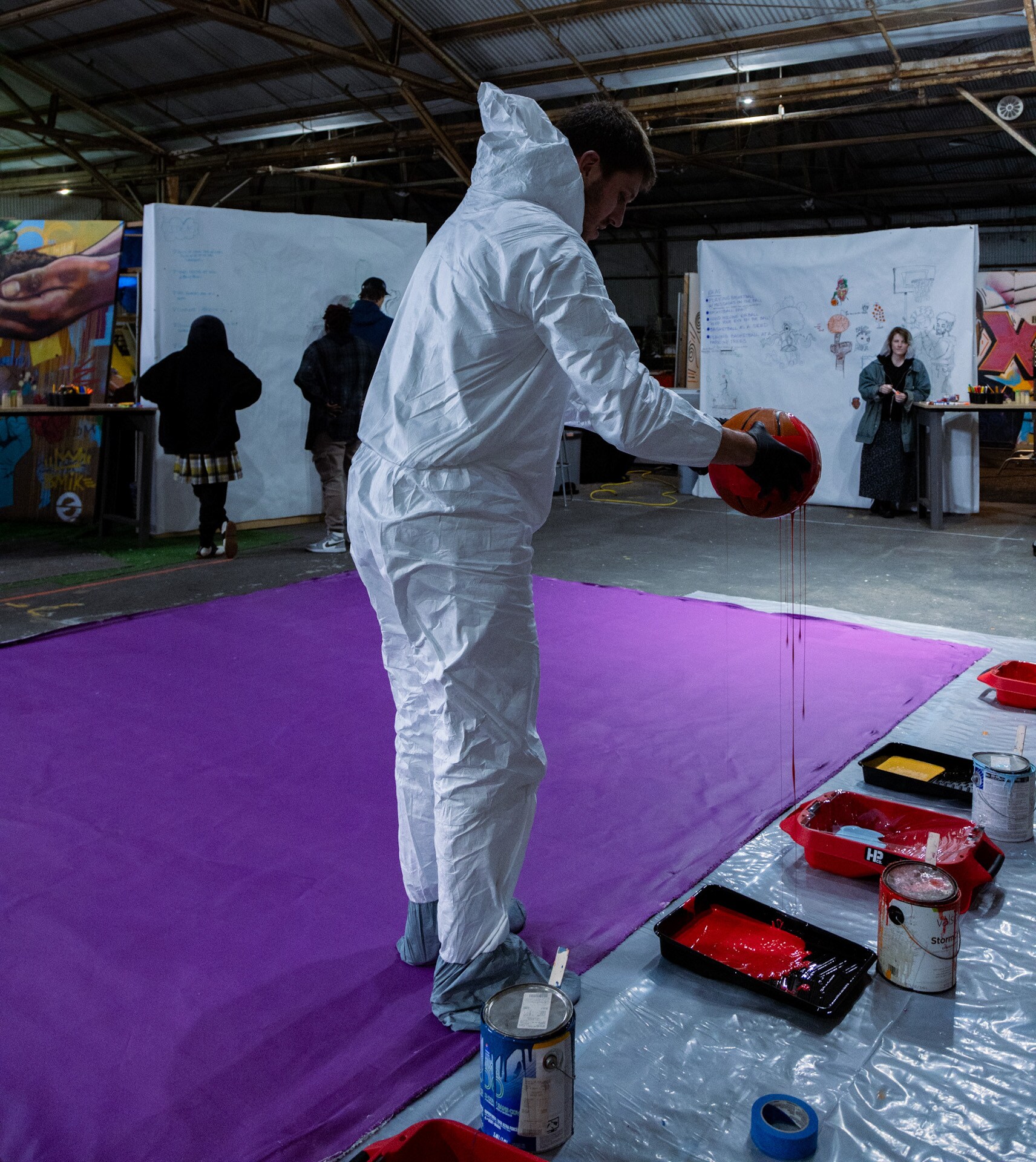 Photos: Pelicans players help create Black History Month basketball ...