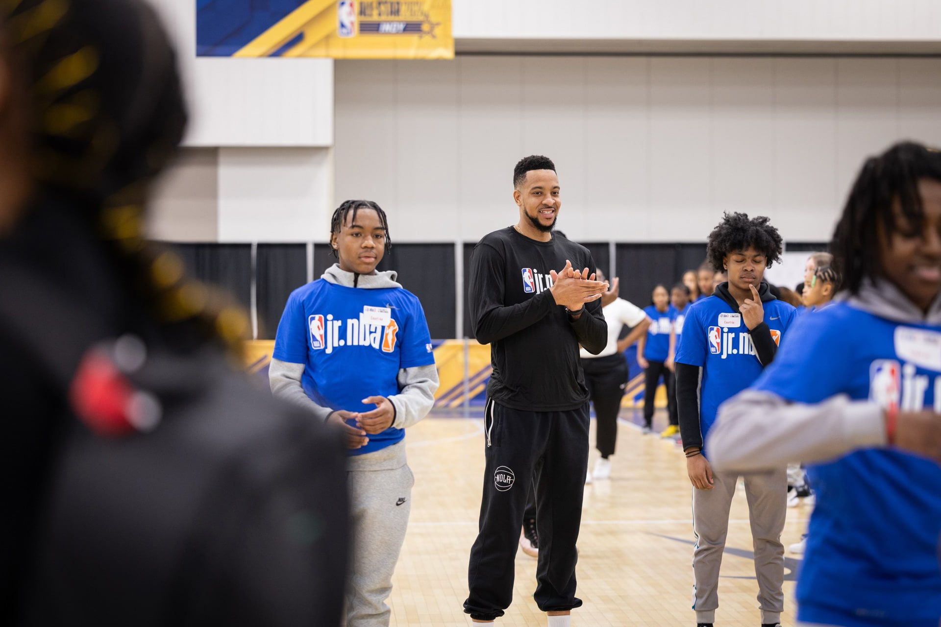 Photos: CJ McCollum at Jr. NBA Day | 2024 All-Star Weekend Photo ...