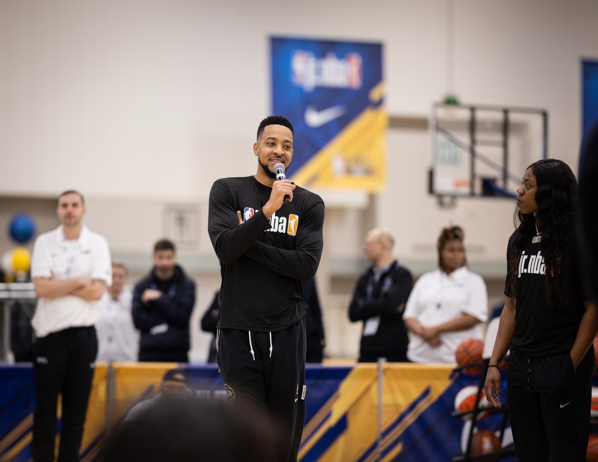 Photos: CJ McCollum at Jr. NBA Day | 2024 All-Star Weekend Photo ...