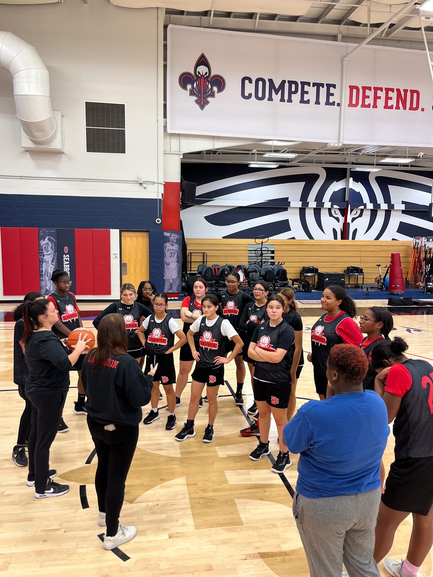 Photos: Pelicans host High School Girls Basketball Shootaround and Game ...
