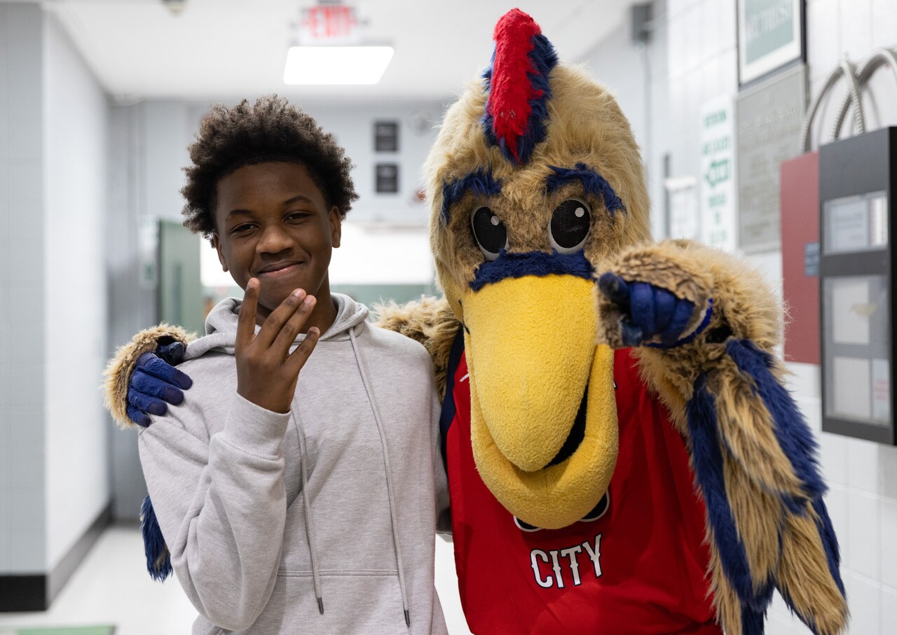 Photos: New Orleans Pelicans surprise 2024 Jr. Pelicans Scholastic ...