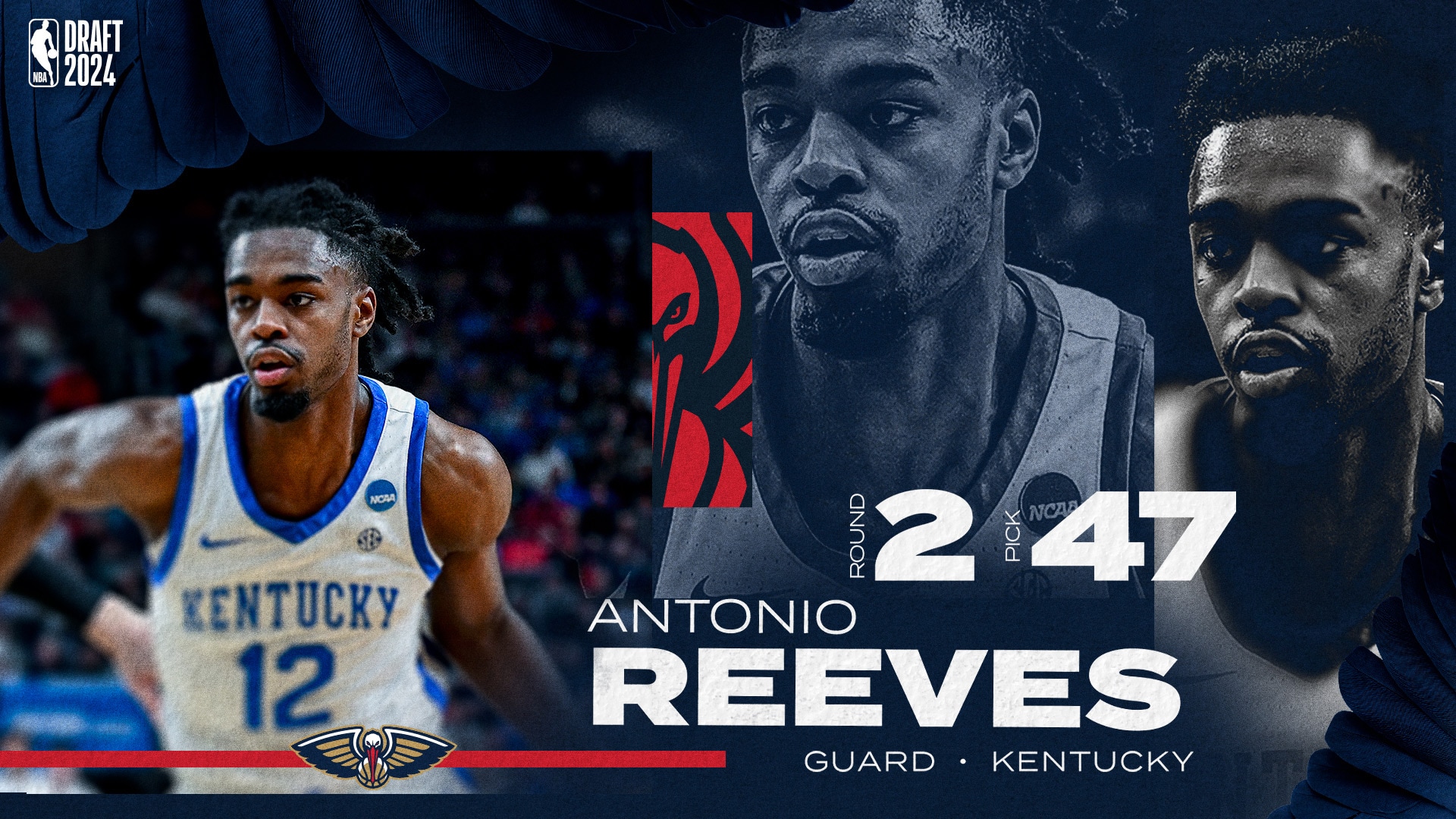 New Orleans Pelicans acquire draft rights to Antonio Reeves from ...