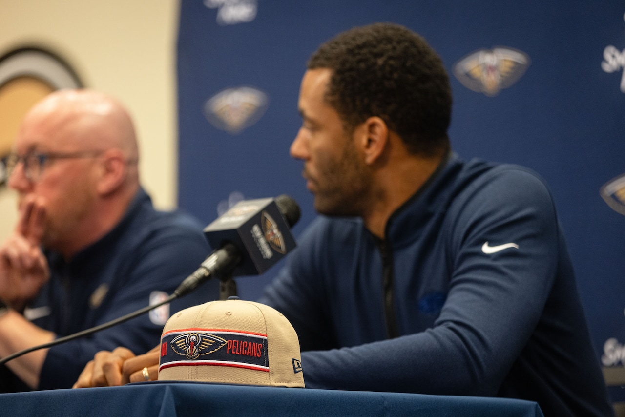 Photos: David Griffin and Bryson Graham post-draft presser after Round ...