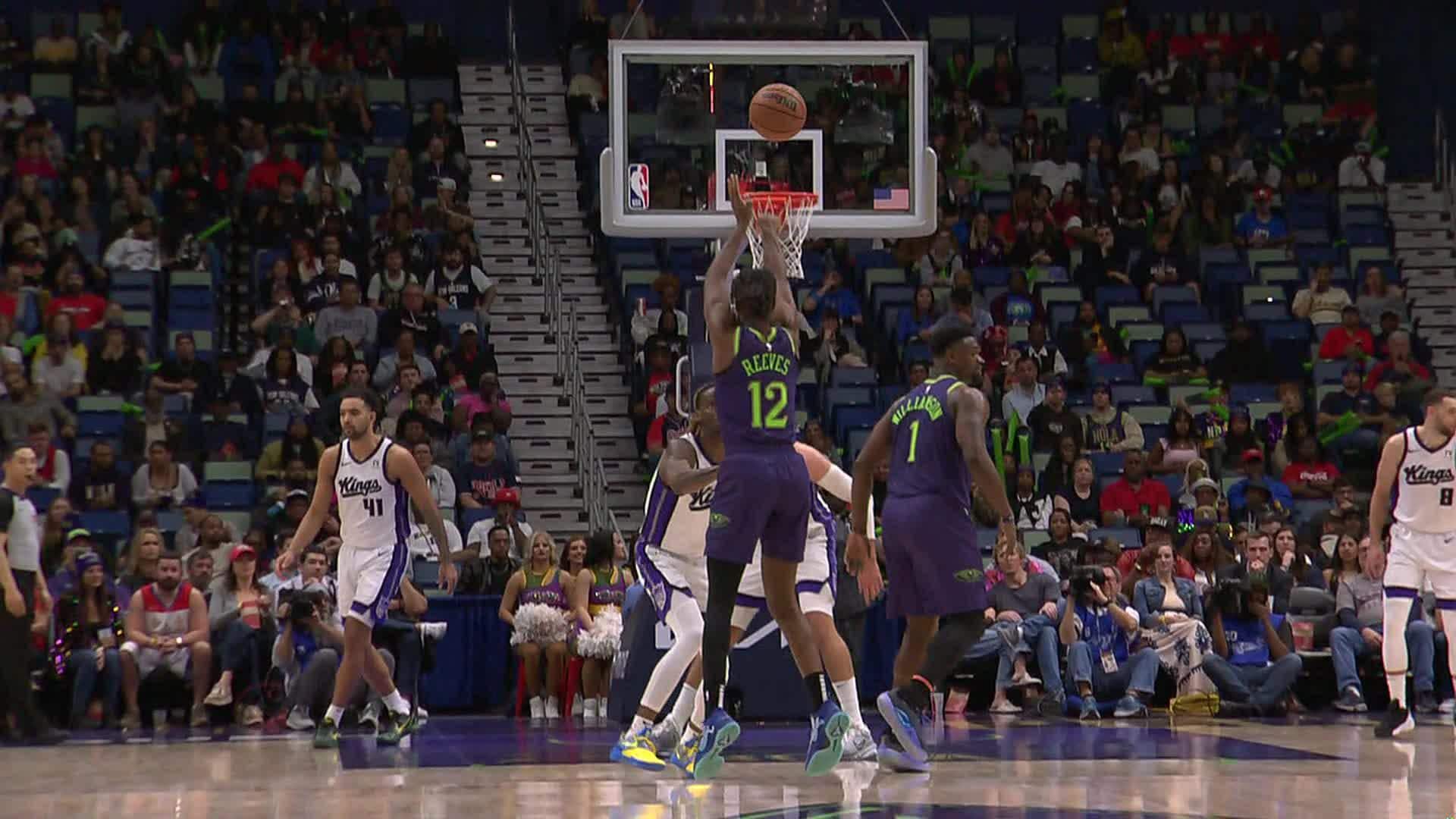 Antonio Reeves drills the 3 | Pelicans-Kings Highlights 2/12/25