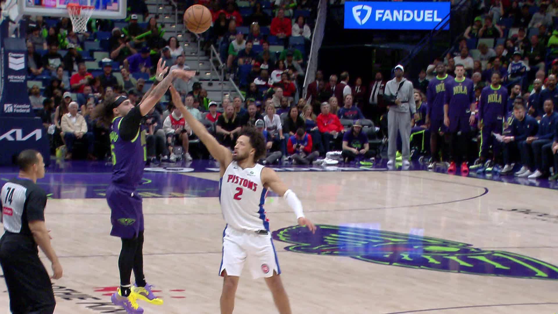 Jose Alvarado steps back for a deep three | Pelicans-Pistons Highlights ...