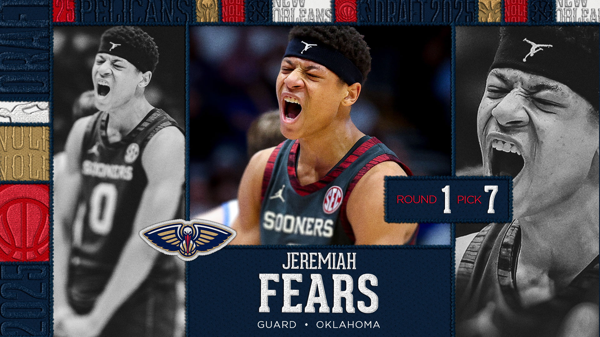 Pelicans select Jeremiah Fears with No. 7 pick in the 2025 NBA Draft ...