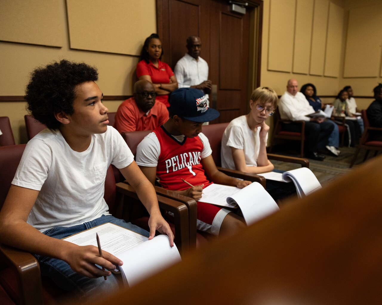 Photos: Pelicans, SBSB Eastham joined Careers in the Courtroom: Teen Court program | New Orleans ...