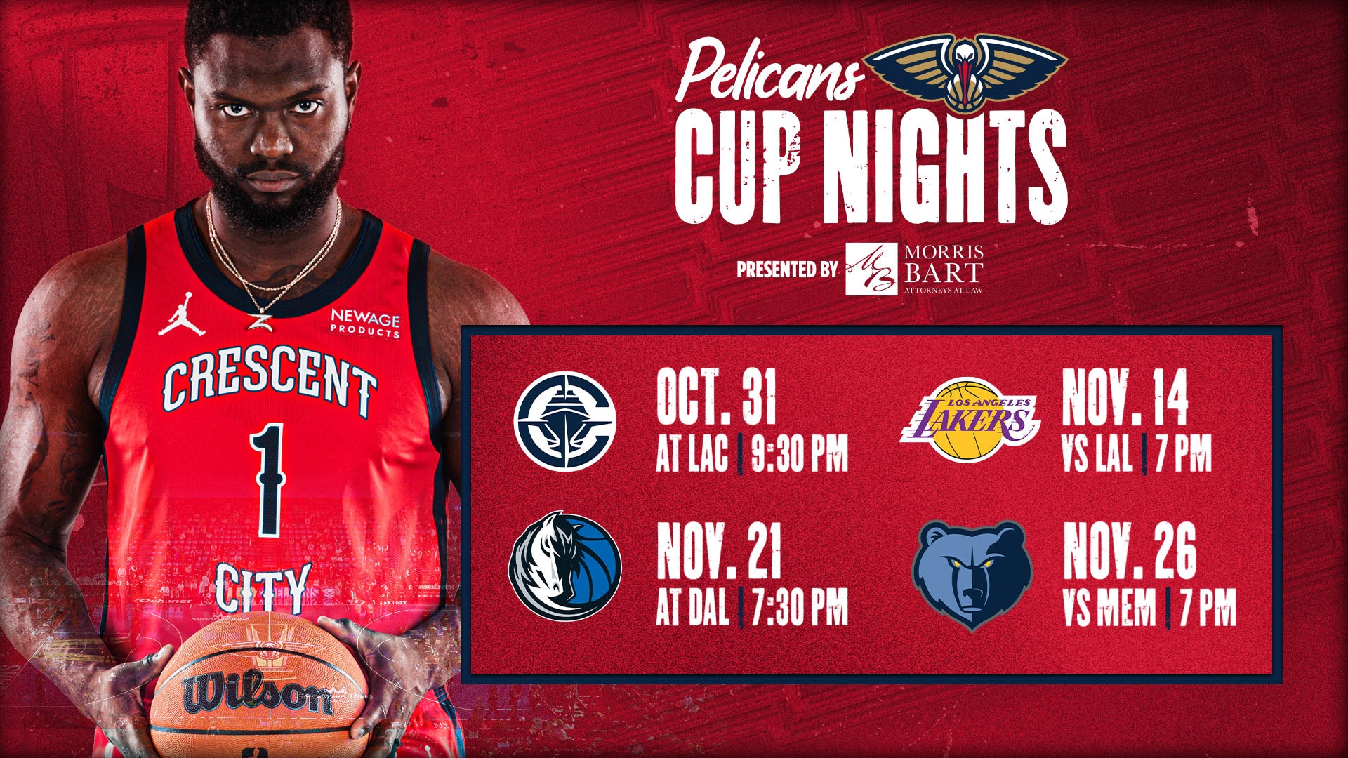 NBA announces Emirates NBA Cup 2025 schedule | New Orleans Pelicans