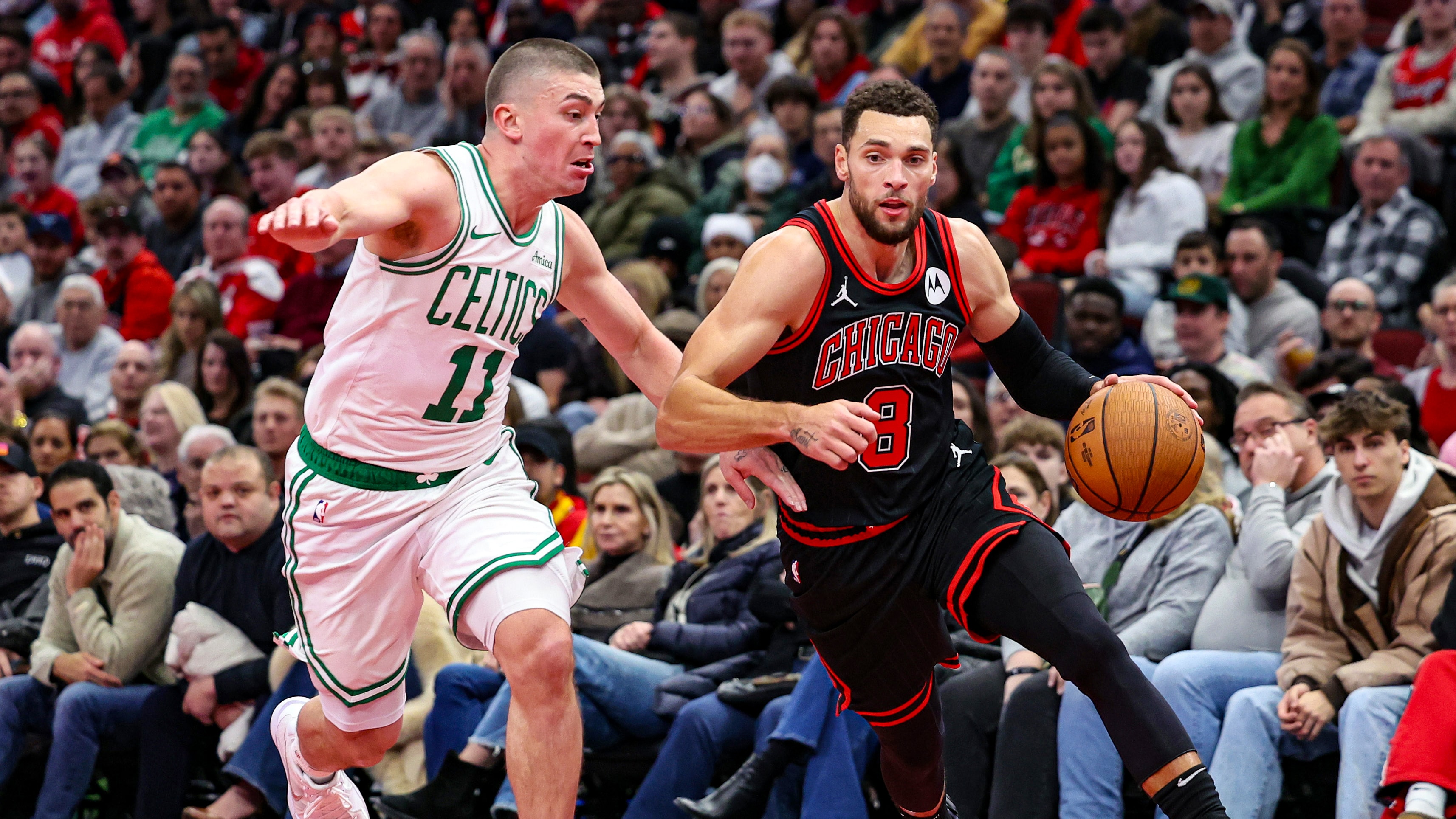 Bulls come up short against Boston in final NBA Cup game, Zach LaVine sets Bulls all-time three ...