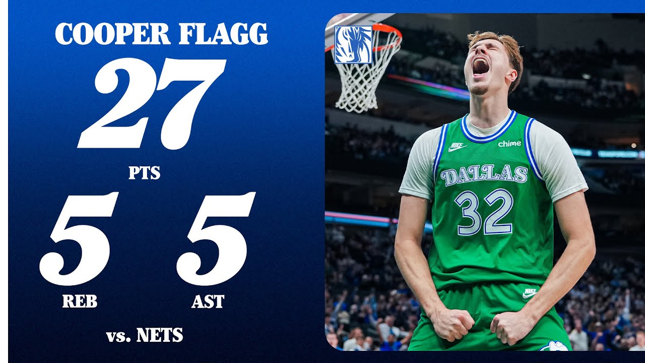 Cooper Flagg (27 Points) vs. Brooklyn Nets | January 12, 2026 | Dallas ...
