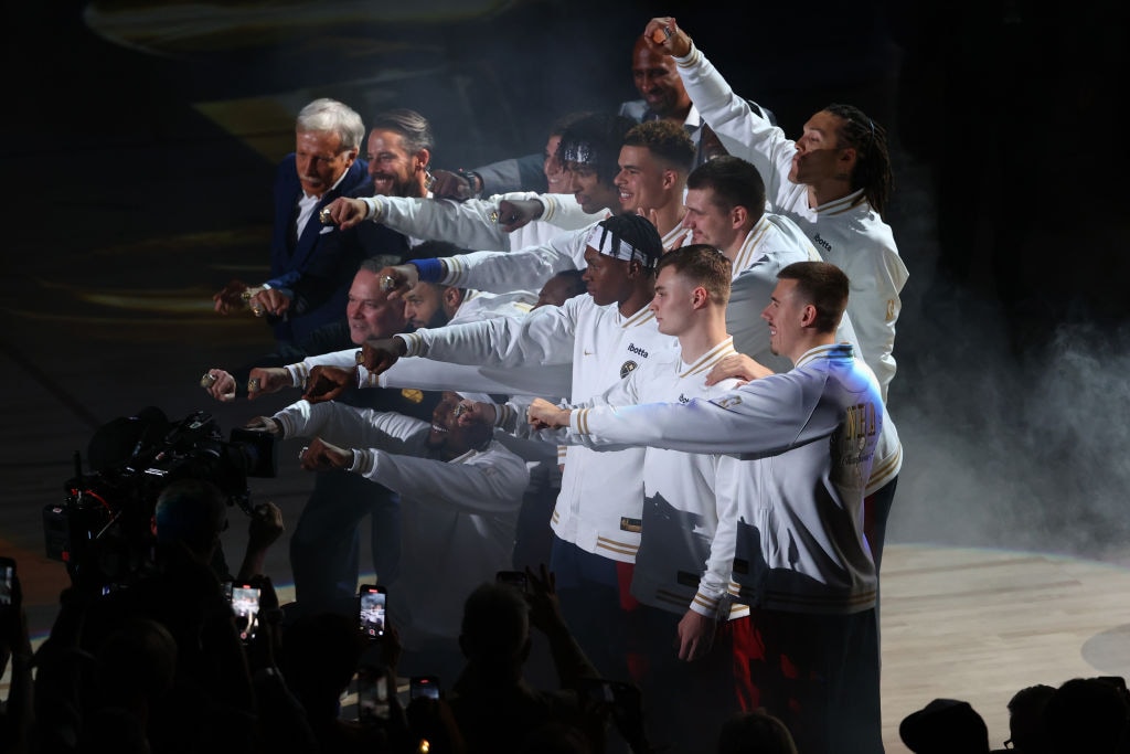 Nuggets celebrate NBA title with Championship Ring and Banner Raising ...