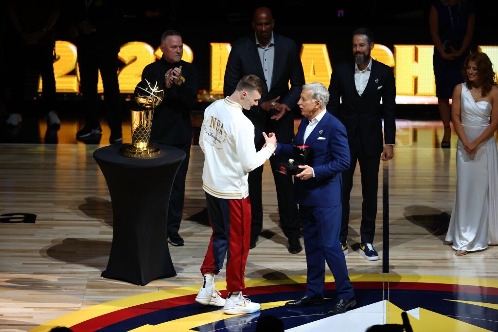 Nuggets celebrate NBA title with Championship Ring and Banner Raising ...