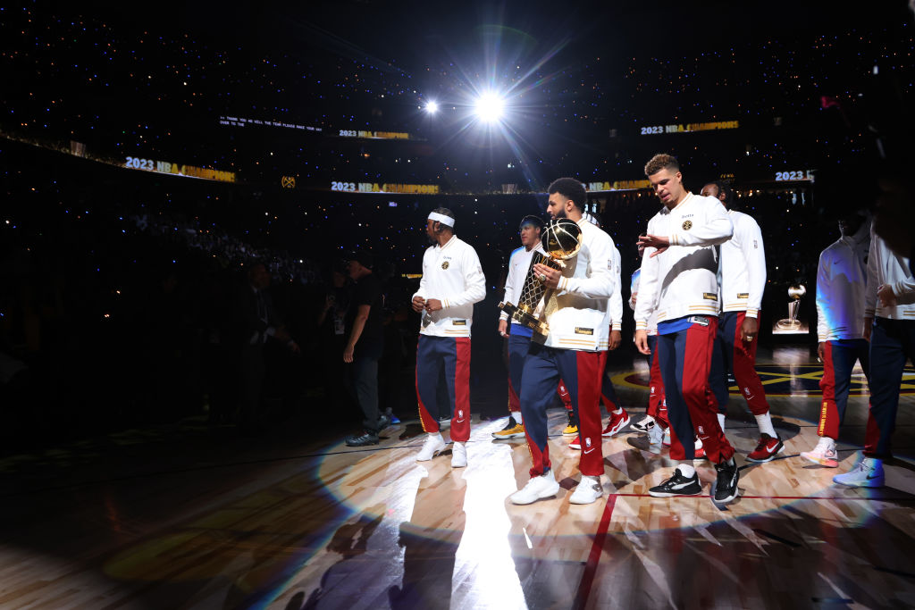 Nuggets celebrate NBA title with Championship Ring and Banner Raising ...
