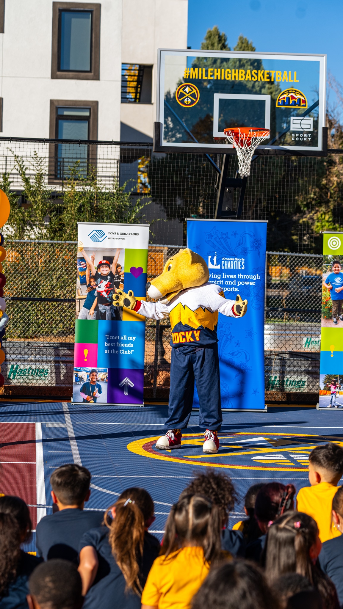 Nuggets unveil brand new outdoor Sport Court at Arthur E. Johnson Boys ...