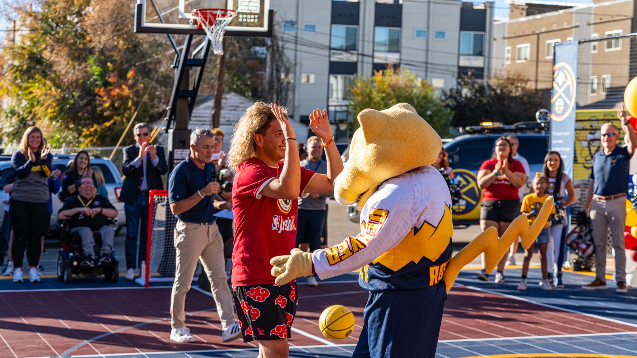 Nuggets unveil brand new outdoor Sport Court at Arthur E. Johnson Boys ...