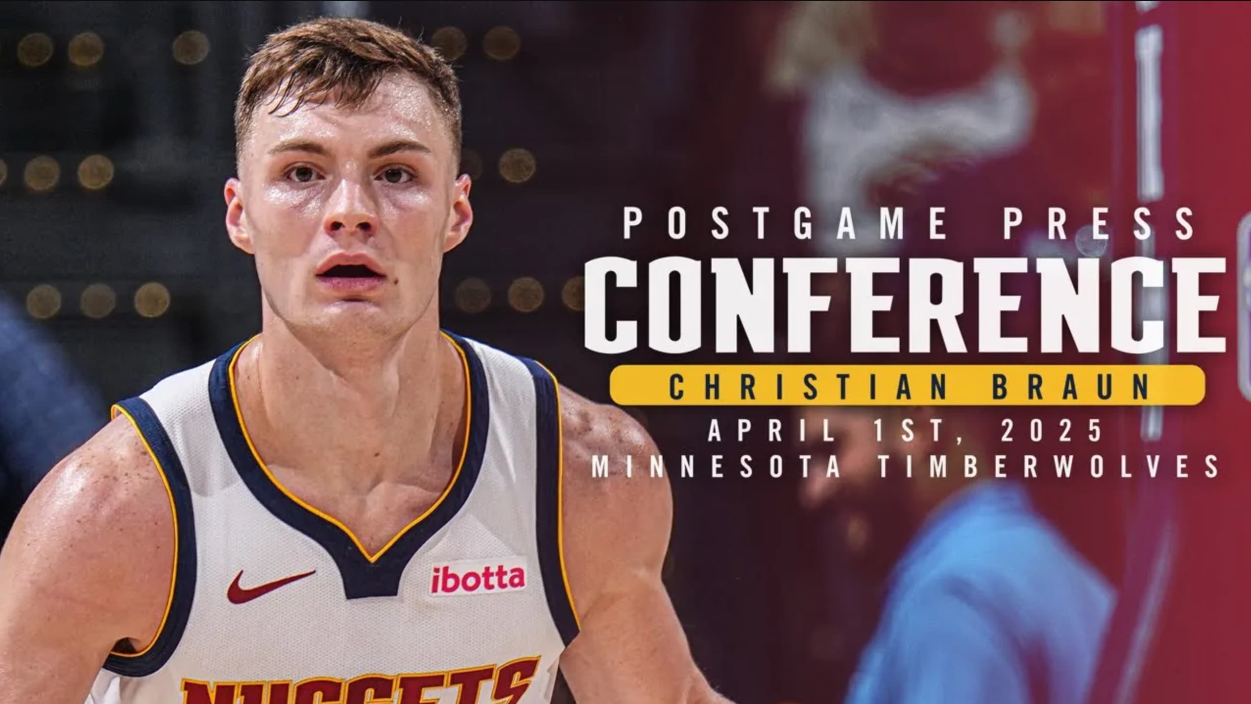 Nuggets Postgame Availability: Christian Braun (04/01/2025)