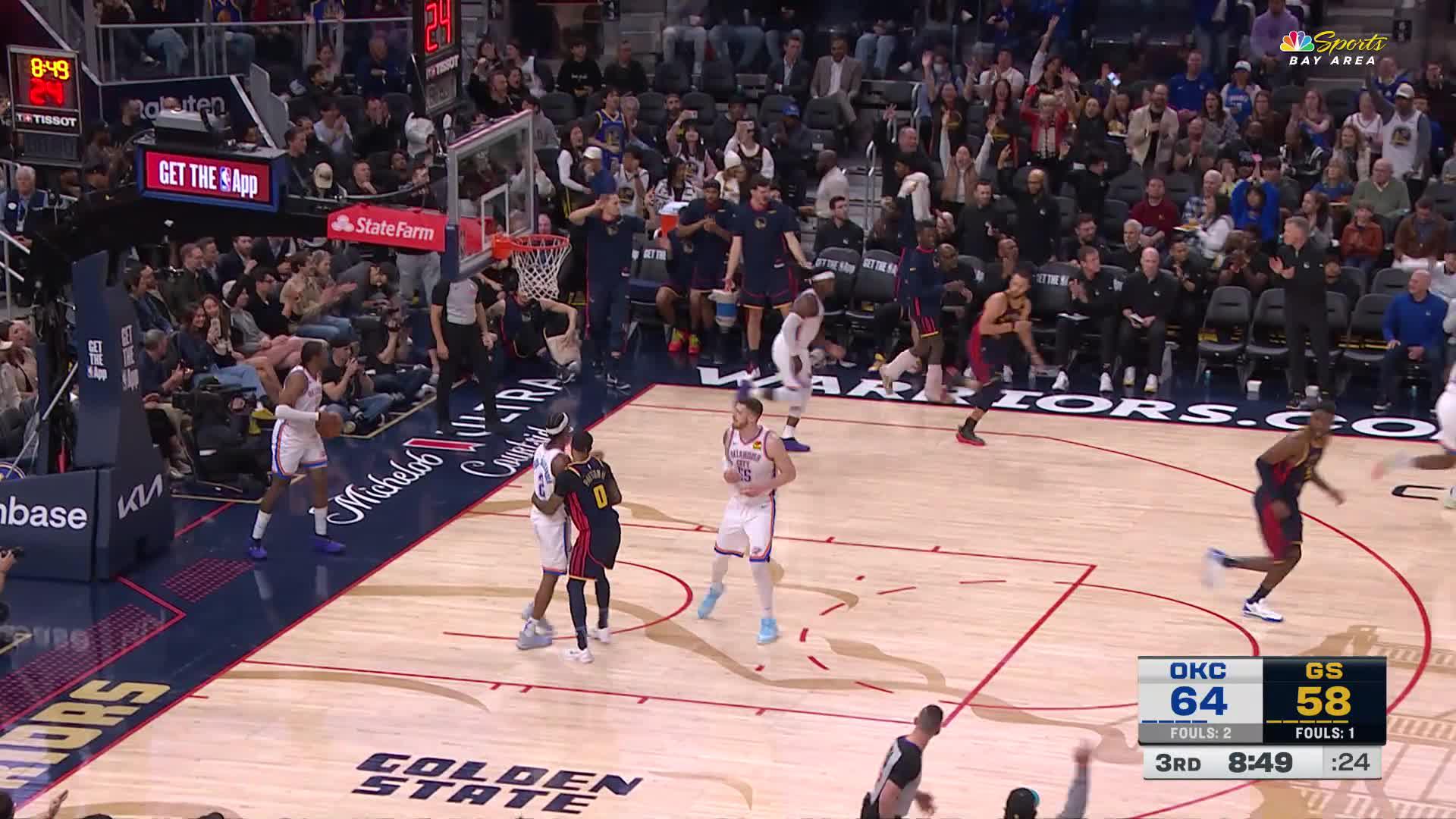 Stephen Curry nails it from behind the arc | Golden State Warriors