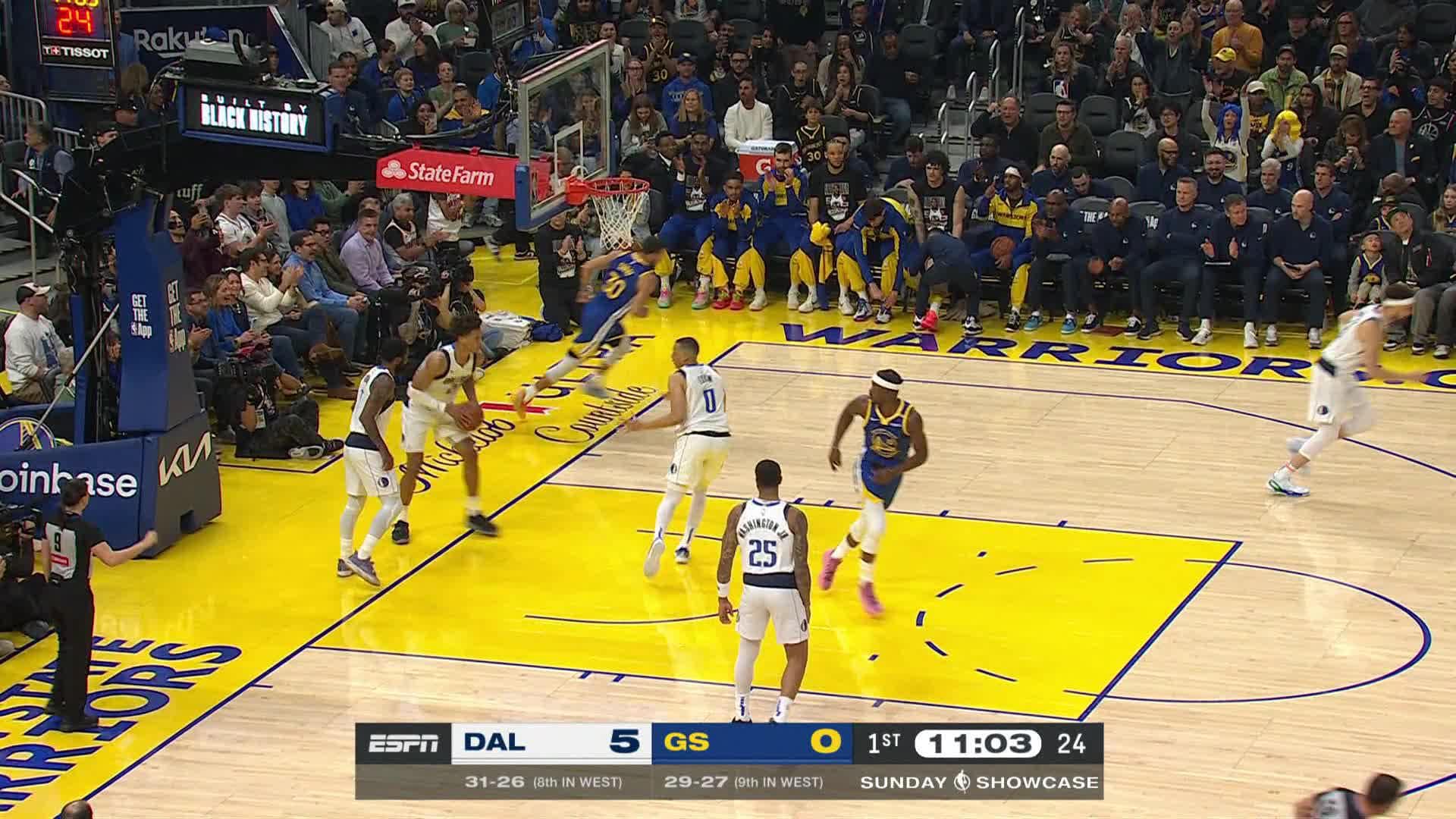 A highlight-reel play by Stephen Curry! | Golden State Warriors
