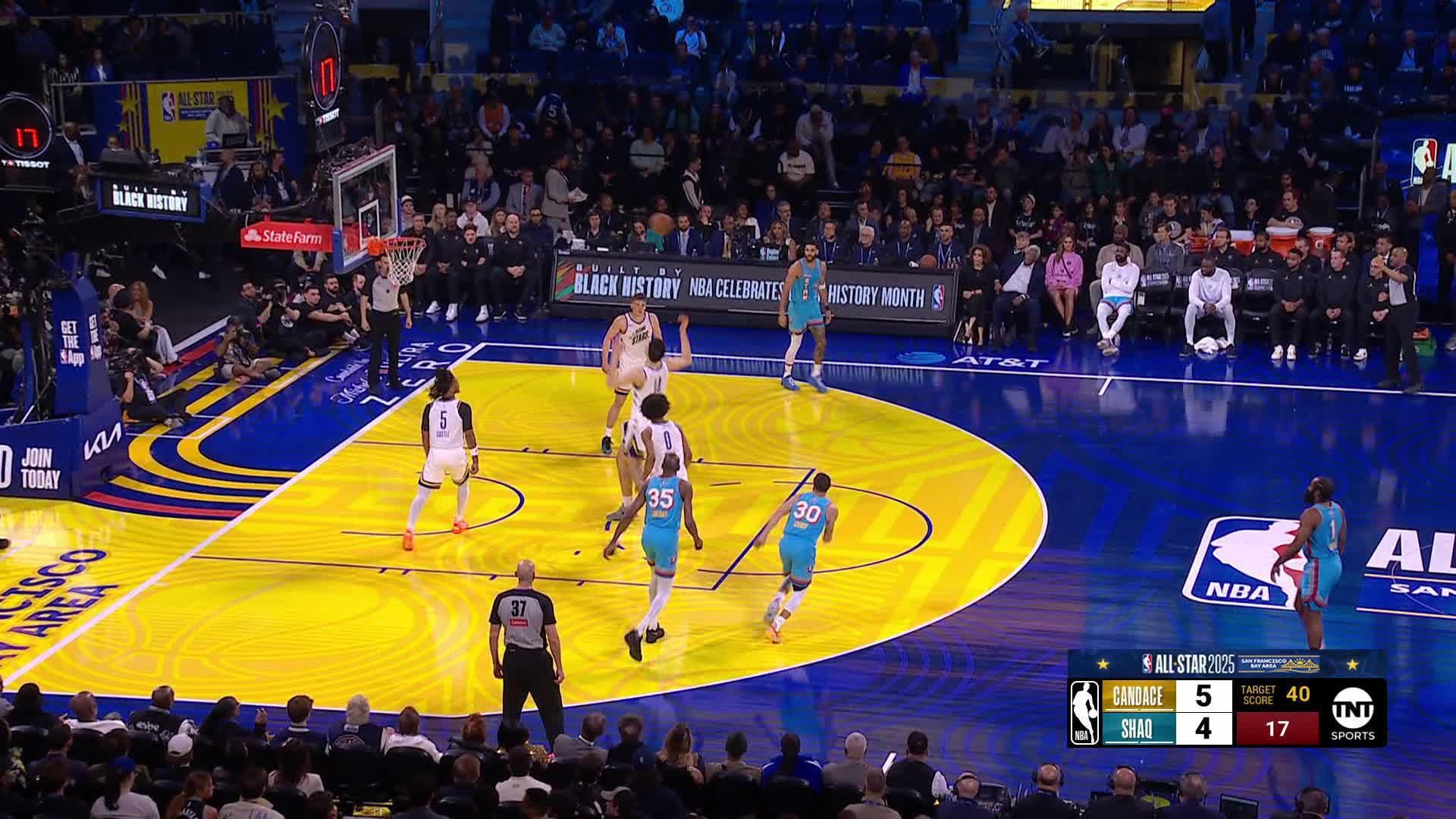 Stephen Curry hits from way downtown | Golden State Warriors