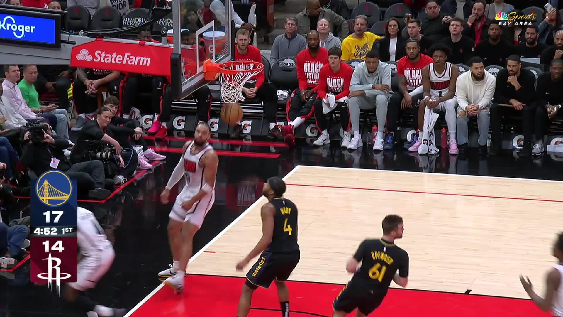 Moses Moody sends the shot away