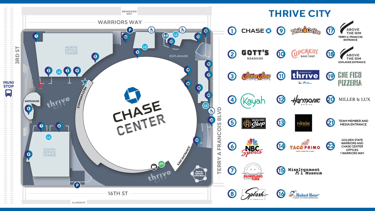 Thrive City Visitor Information | Chase Center