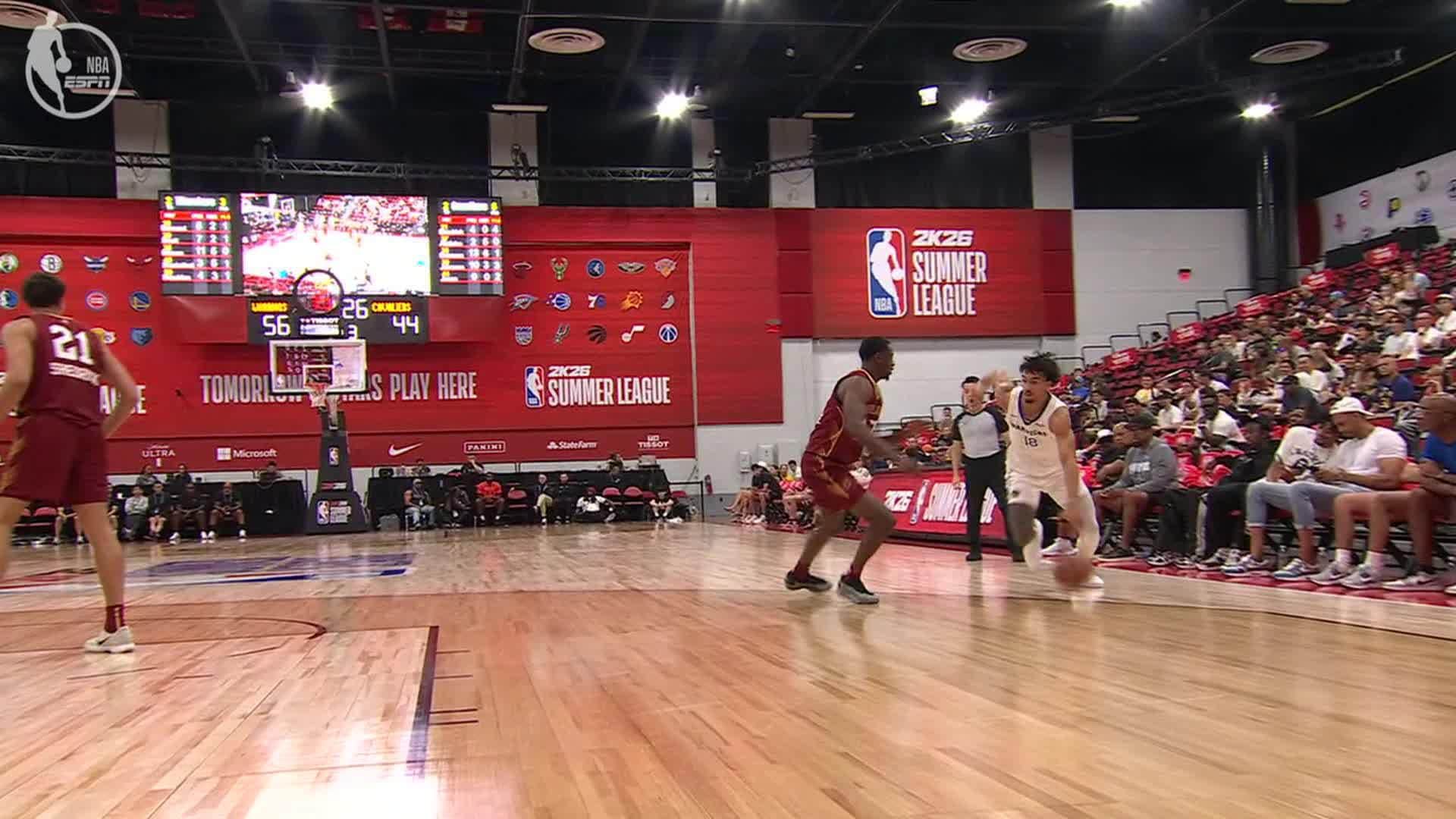 Jules Bernard gets the And-1 | Golden State Warriors