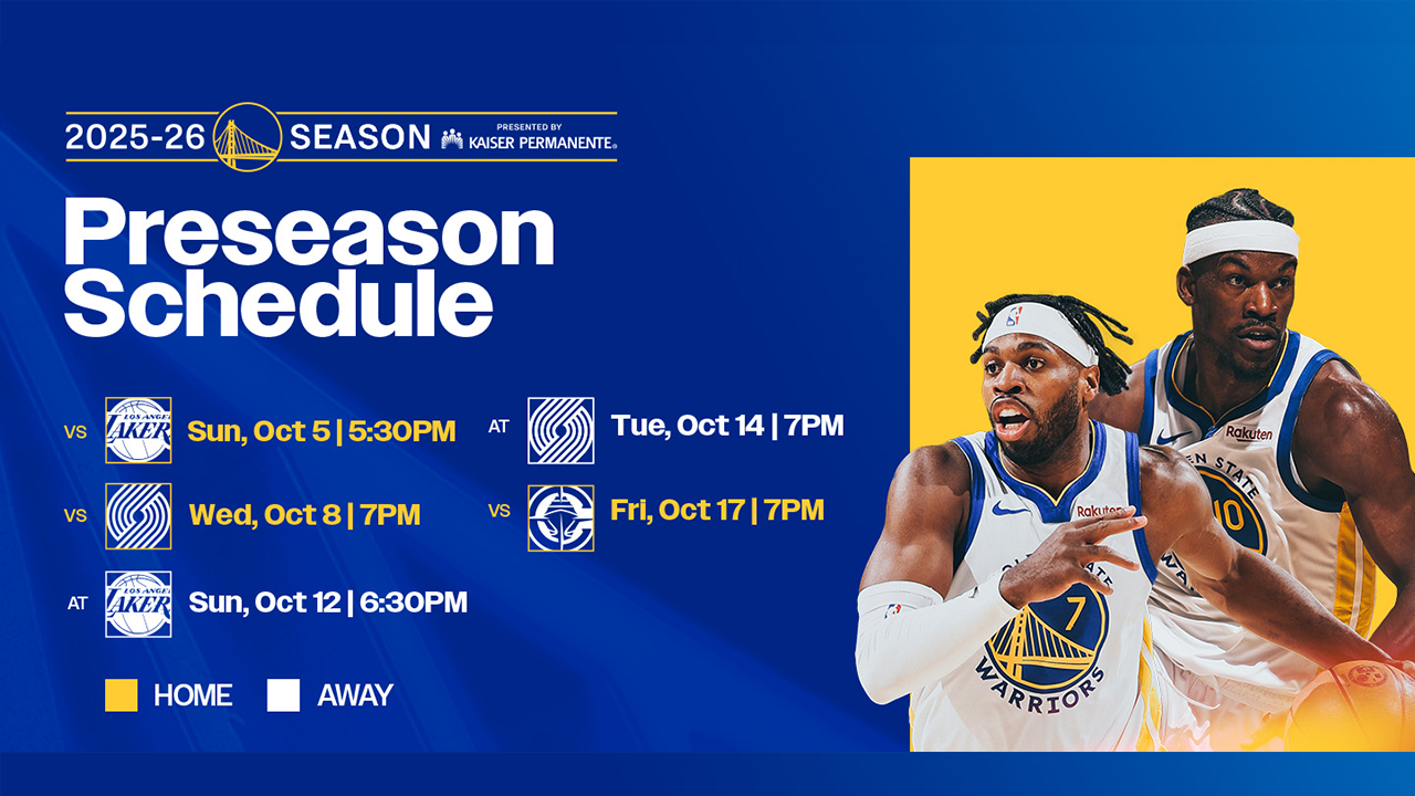 Warriors Announce 2025 Preseason Schedule