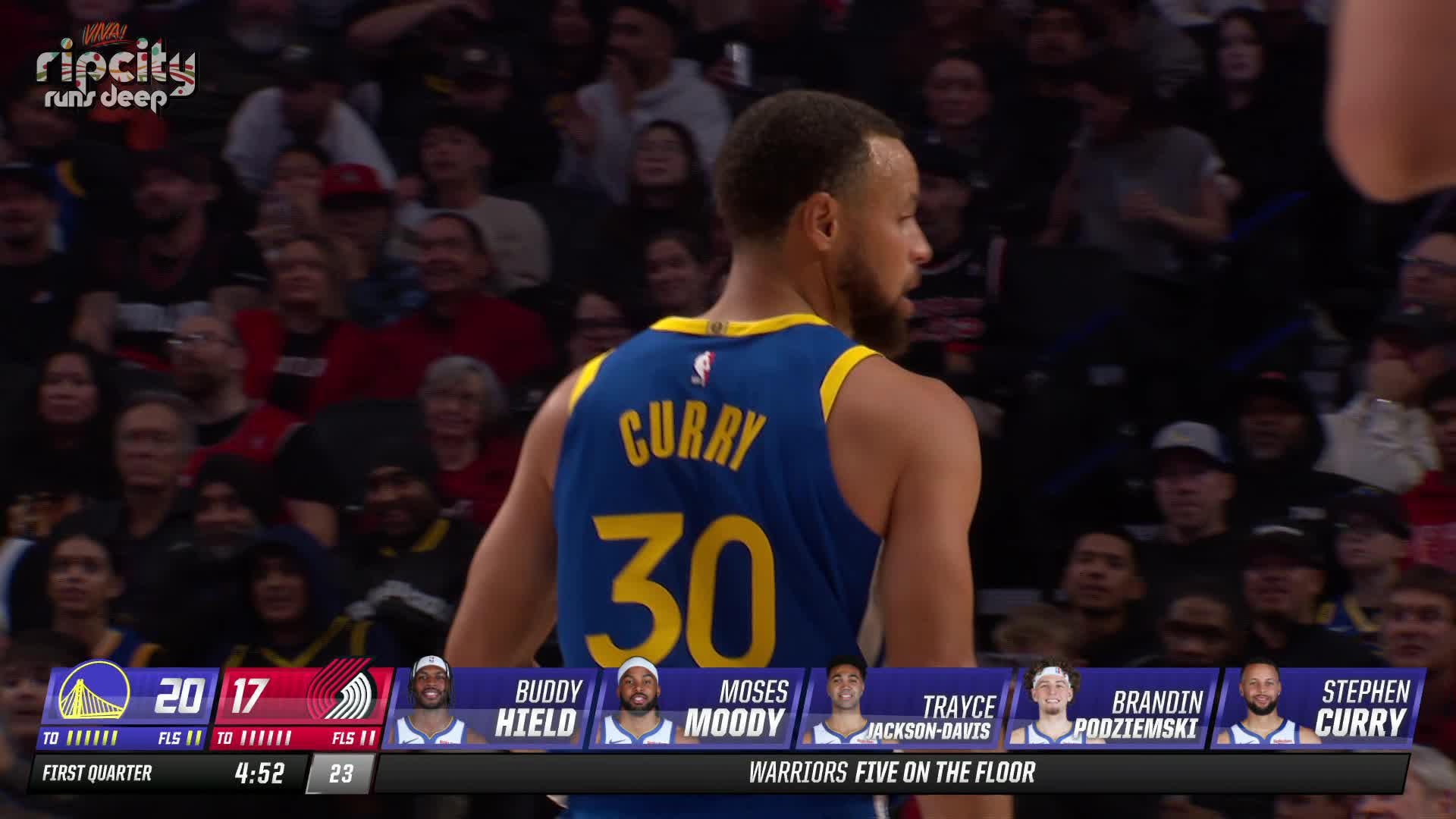 Stephen Curry nails it from behind the arc | Golden State Warriors
