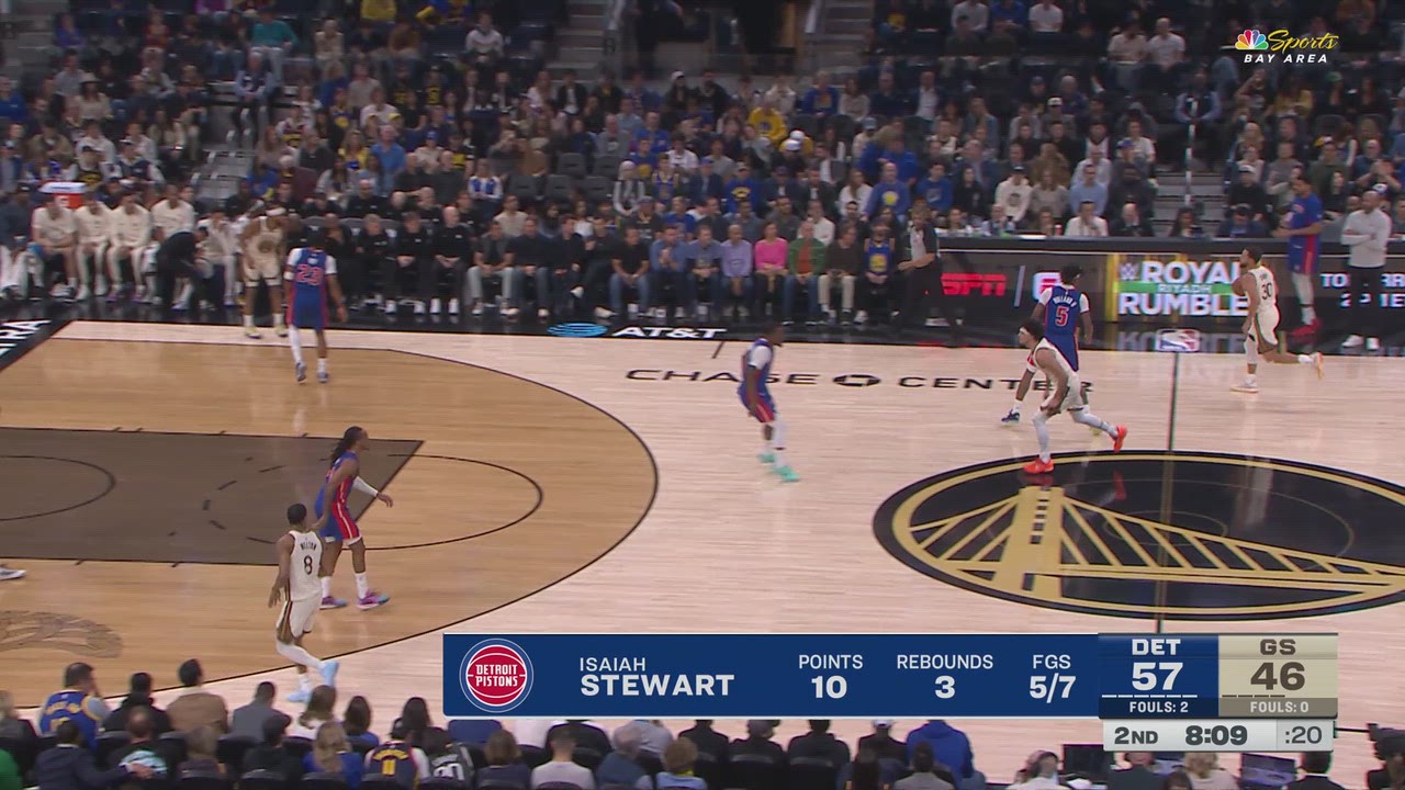 Gui Santos scores and draws the foul | Golden State Warriors