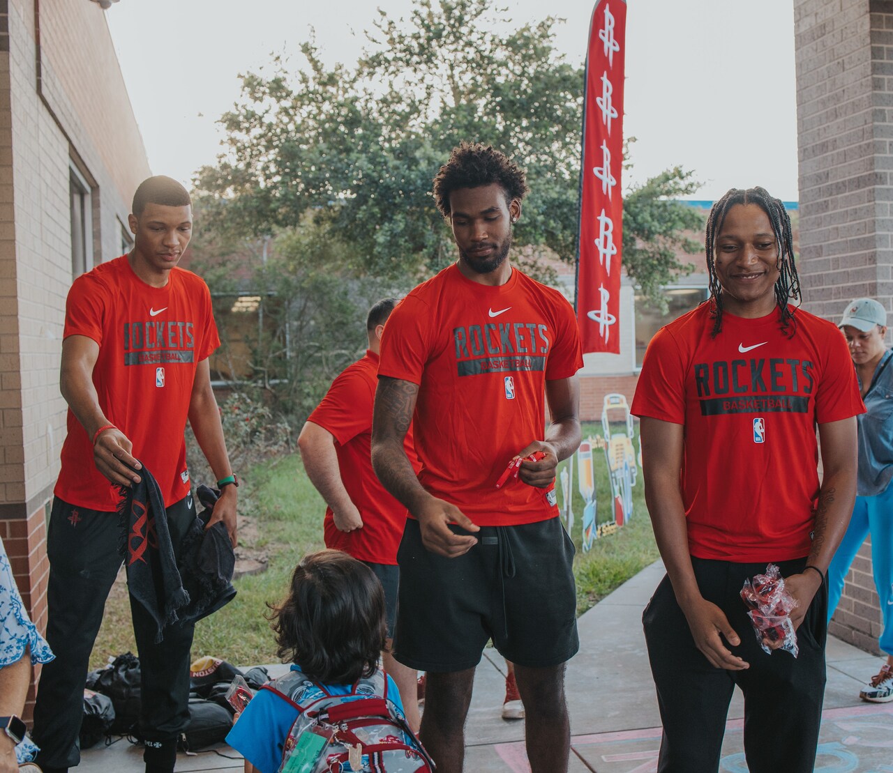 Rockets Players and Entertainers Welcome Students Back to School ...
