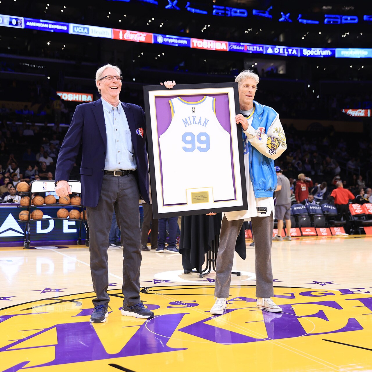 Mikan Jersey Retirement Ceremony | Los Angeles Lakers