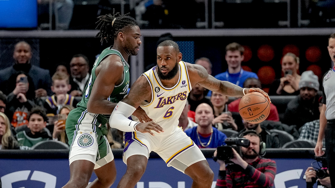 LeBron and AD Carry Lakers to Close Out Pistons | Los Angeles Lakers