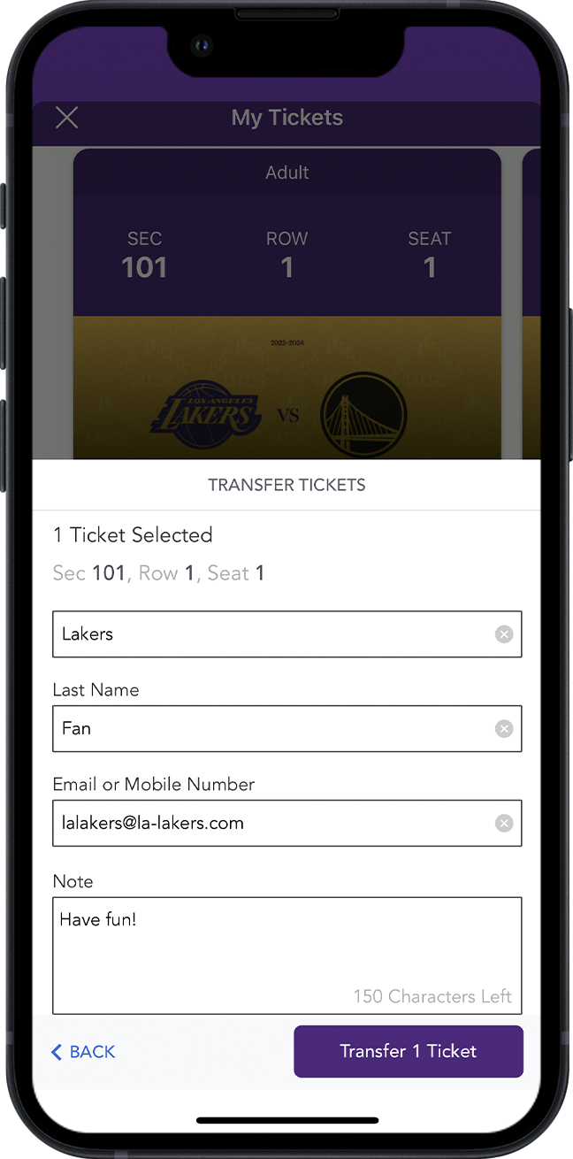 Mobile Ticketing Guide| Los Angeles Lakers | Los Angeles Lakers