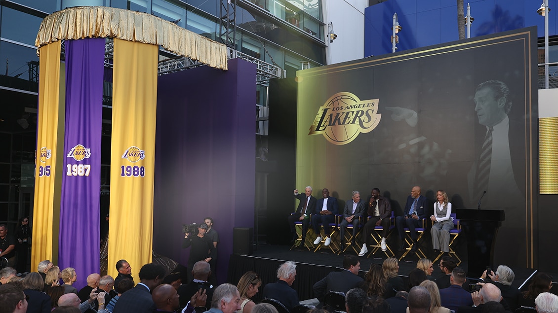 Los Angeles Lakers Unveil Pat Riley Statue | Los Angeles Lakers