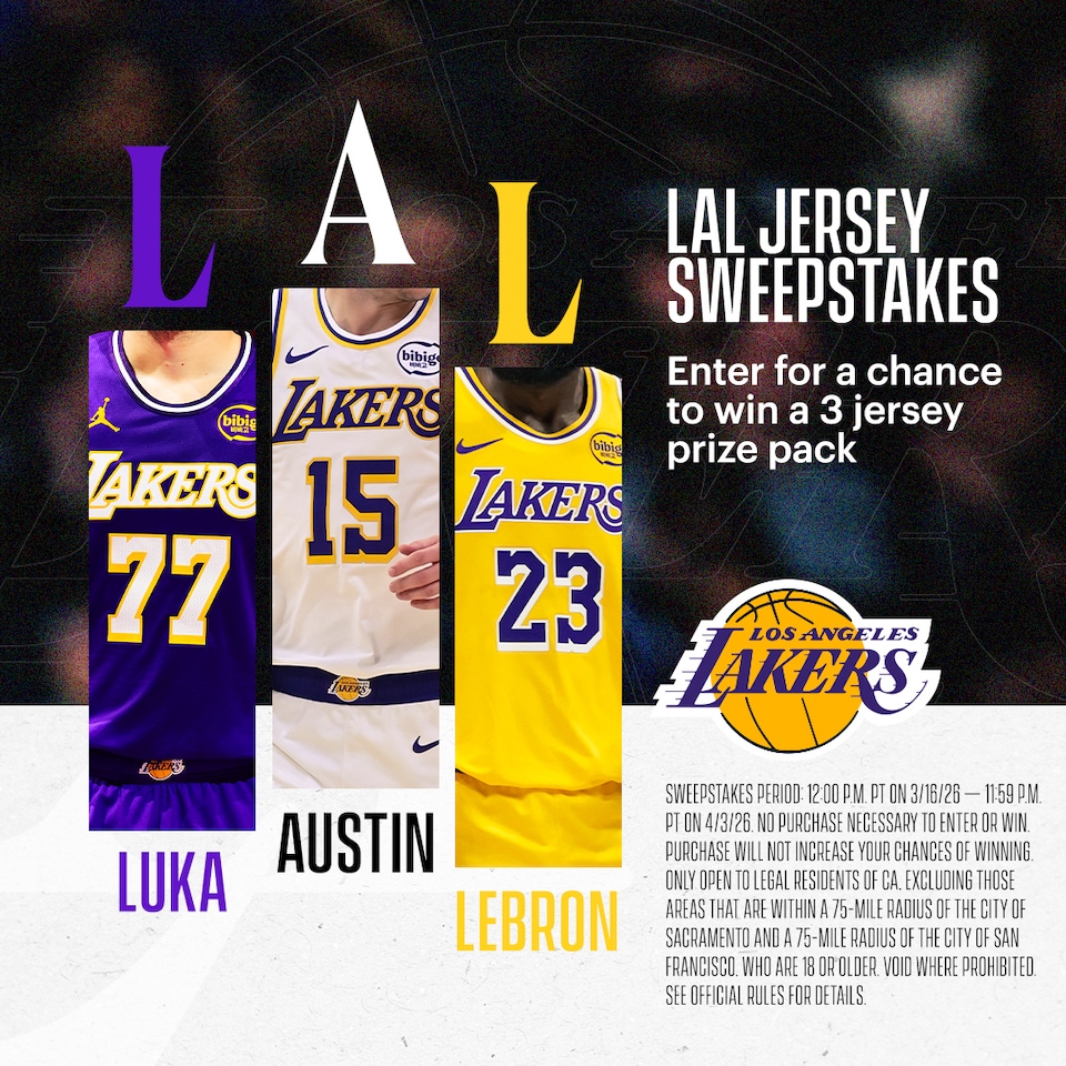 2026 LAL Jersey Sweepstakes | Los Angeles Lakers