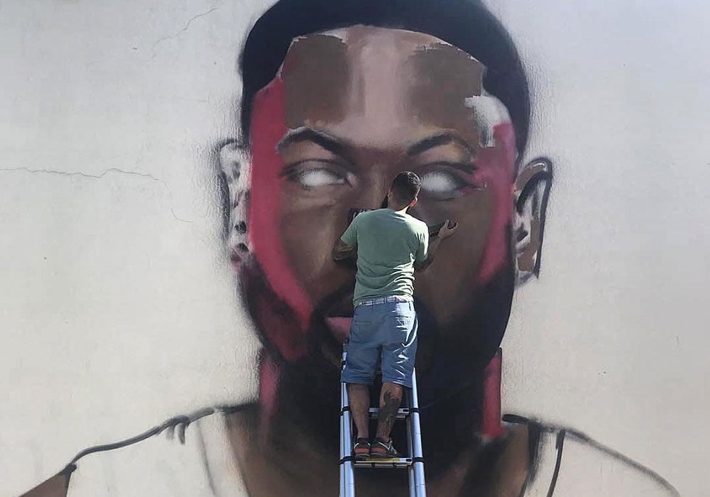 Local Artist Paints Incredible HEAT Murals Around the City | Miami Heat