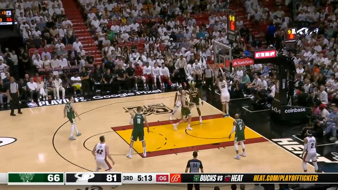 Martin drives in the paint for the jam | Miami Heat