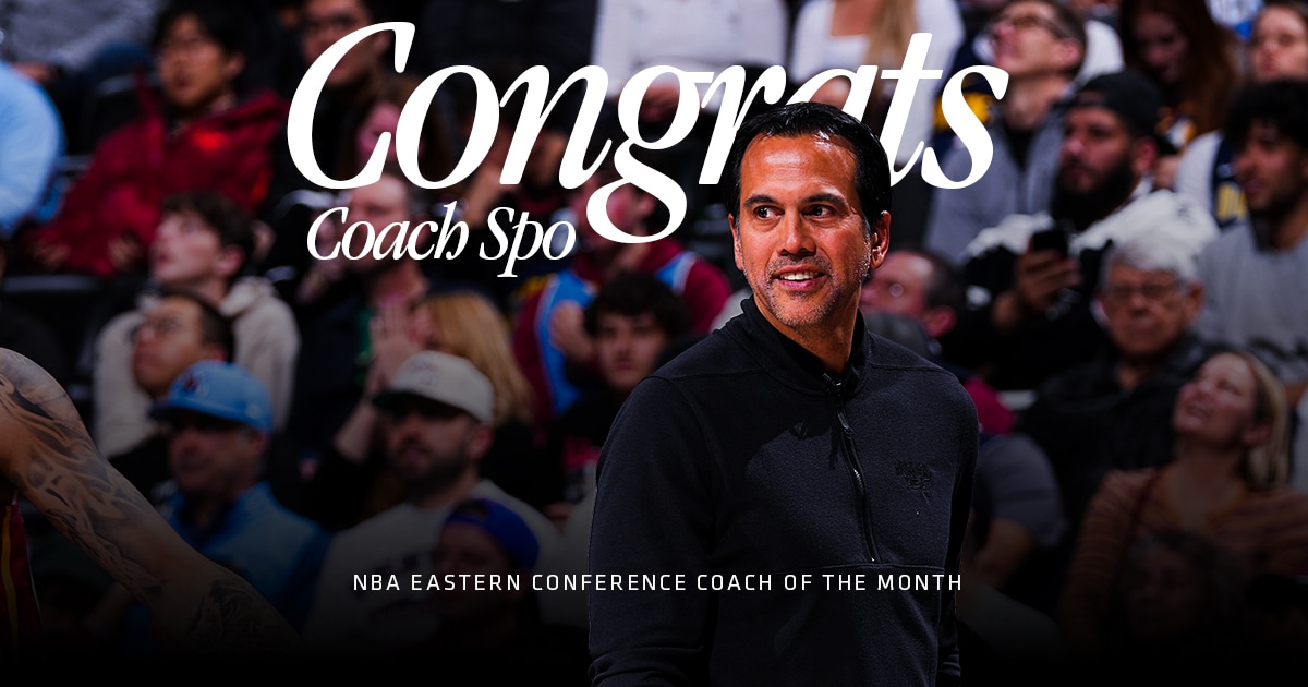 Coach Spo Named Coach Of The Month | Miami Heat