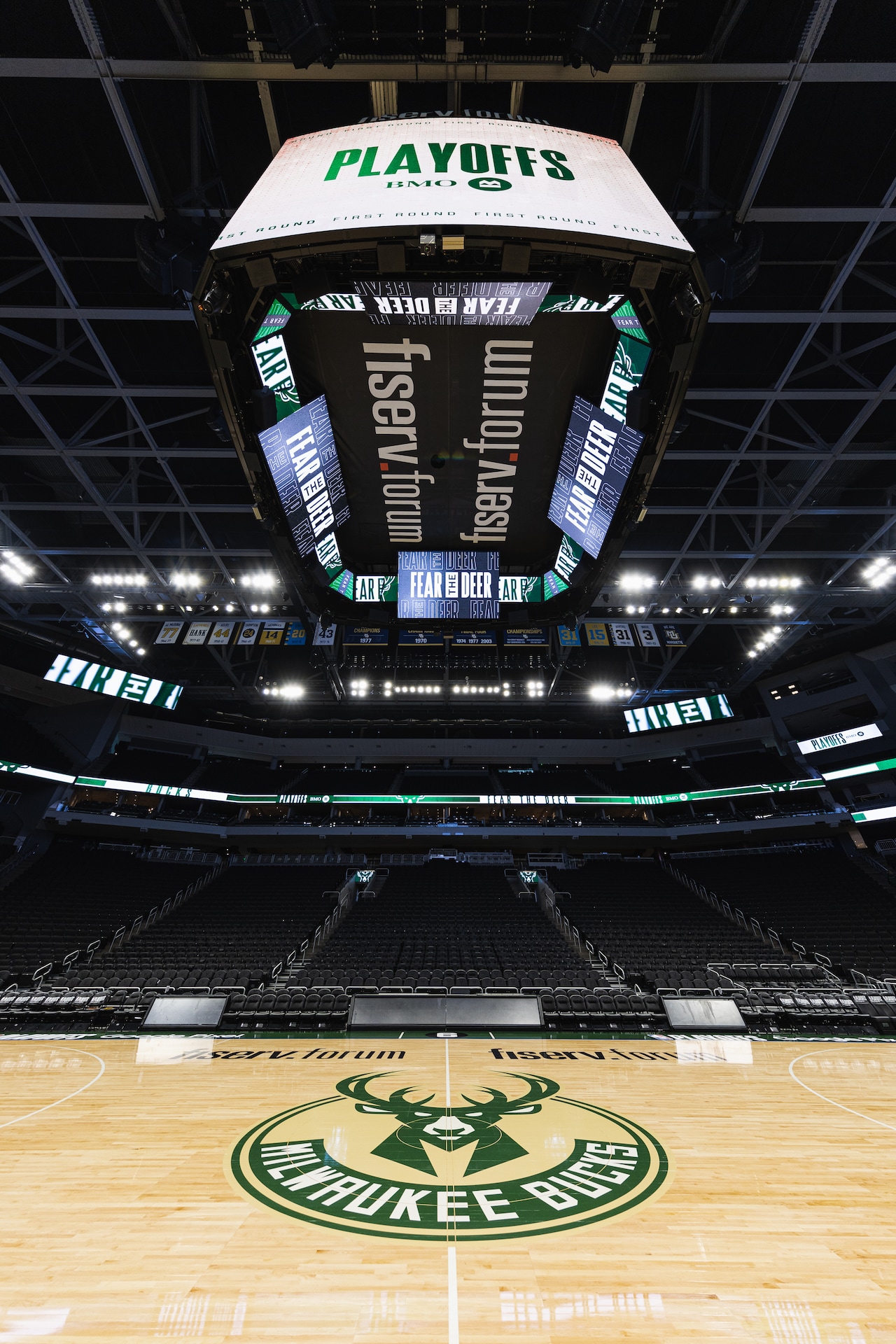 In Photos: A New Floor Is Laid In Fiserv Forum | Milwaukee Bucks