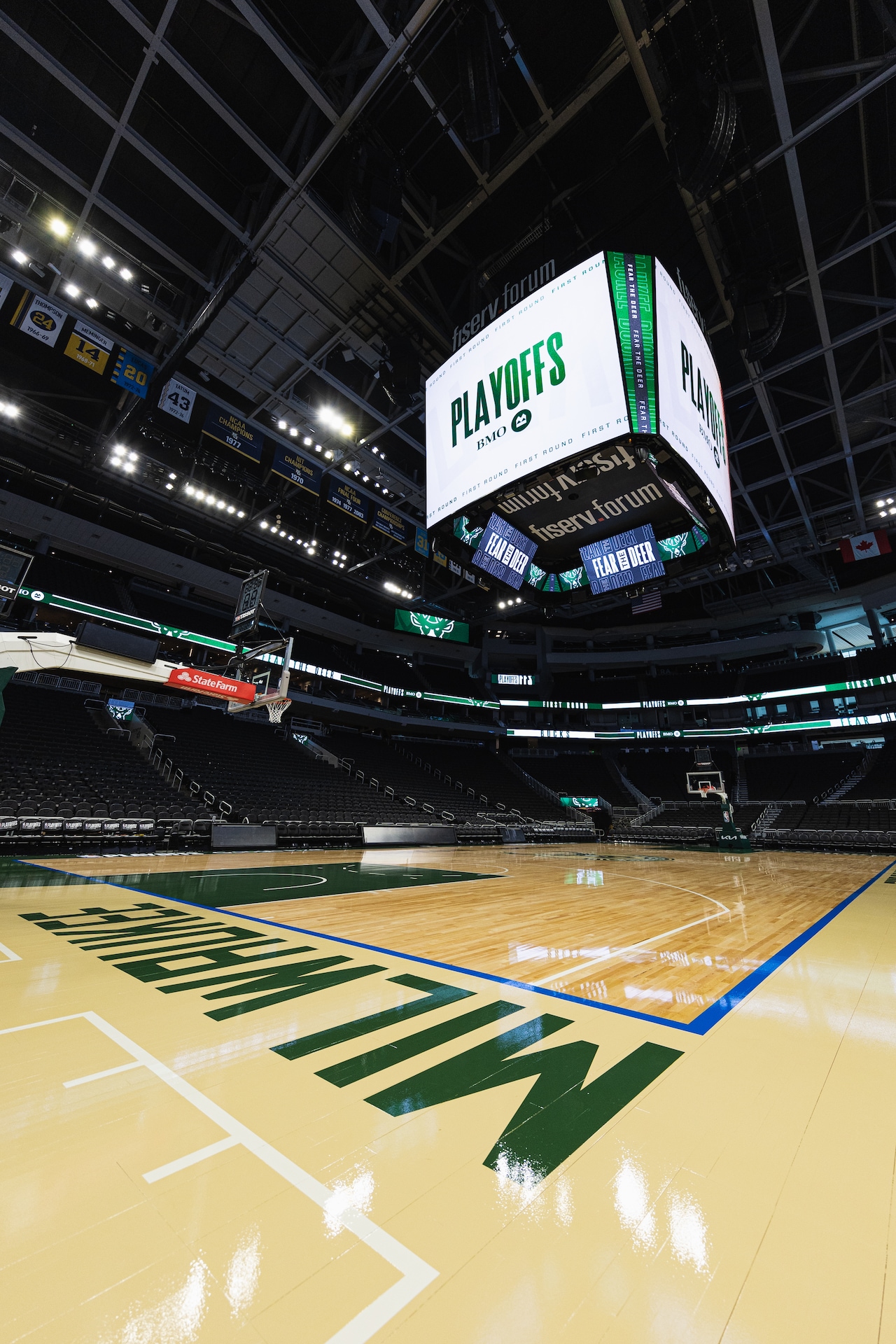 In Photos: A New Floor Is Laid In Fiserv Forum Photo Gallery | NBA.com