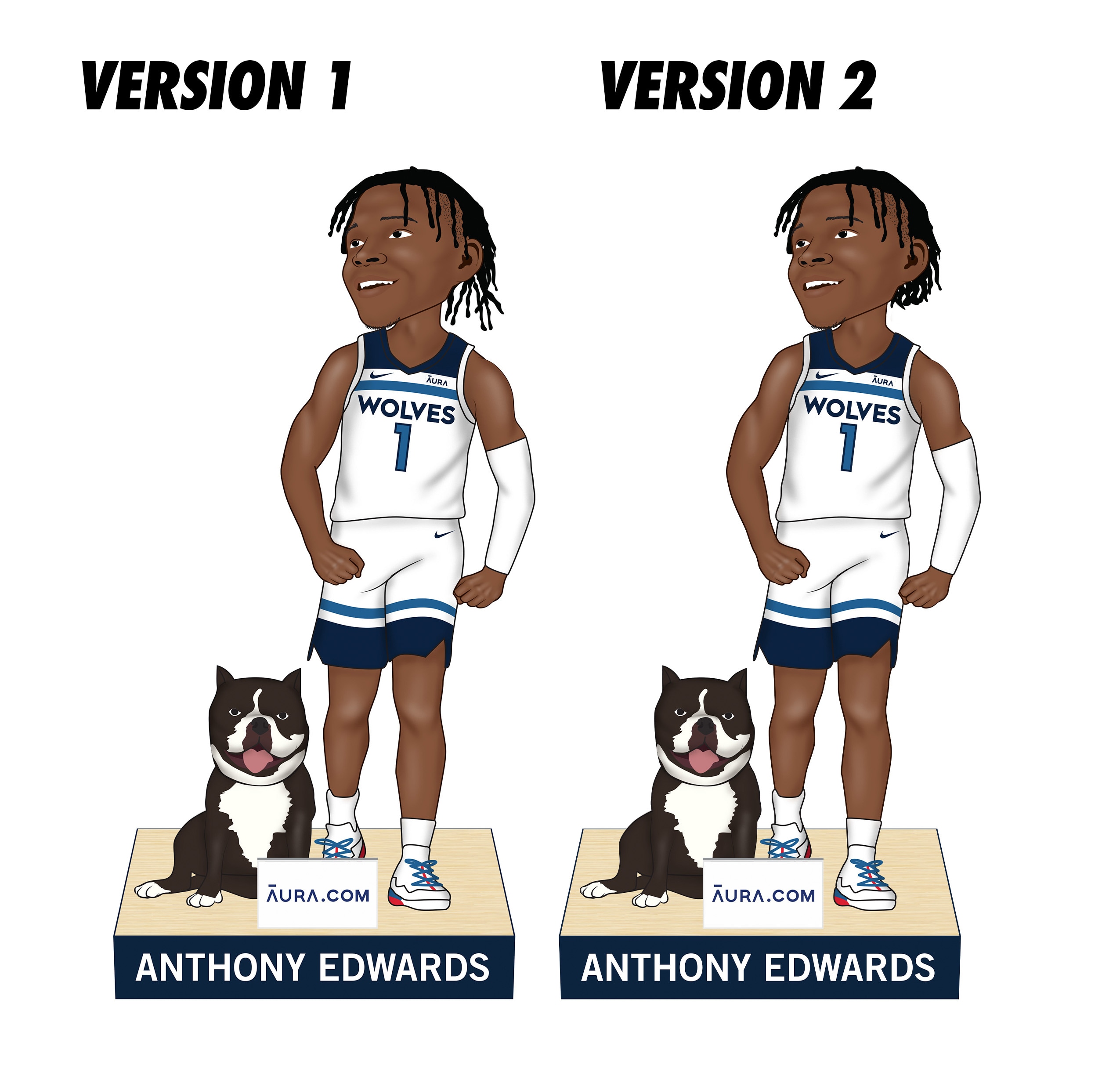 Here's how the Anthony Edwards and Ant Jr. bobblehead got made