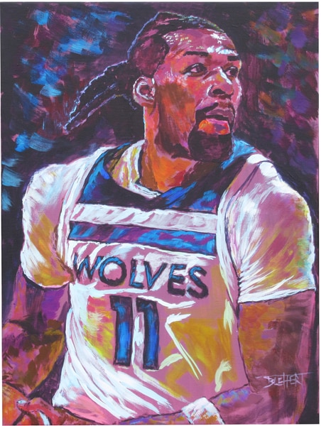 How Anthony Edwards inspired an artist & the Wolves-Spurs City Edition ...