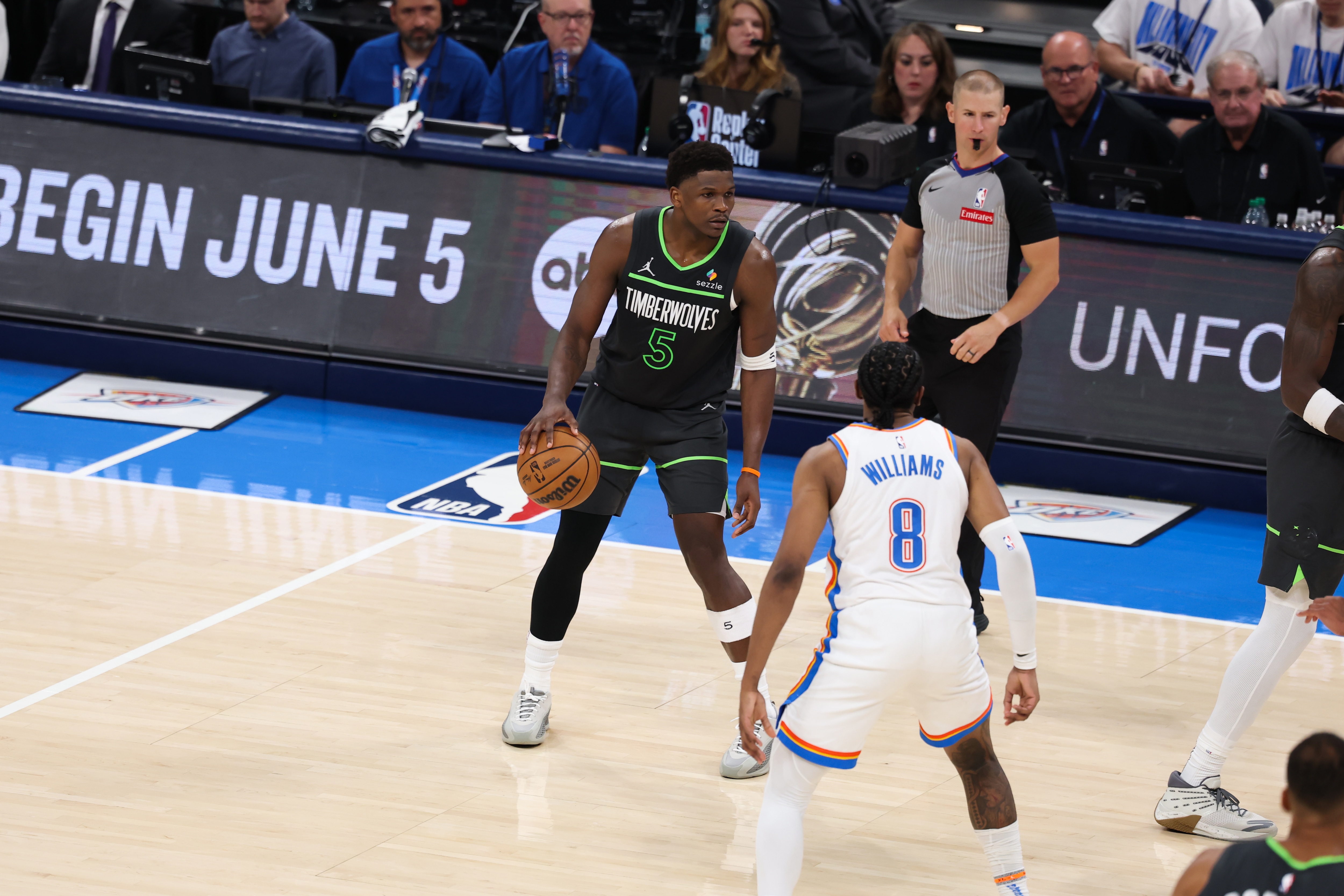 Wolves Pics: Wolves Fall To Thunder In Game 1, 114-88 | 05.20.25 ...