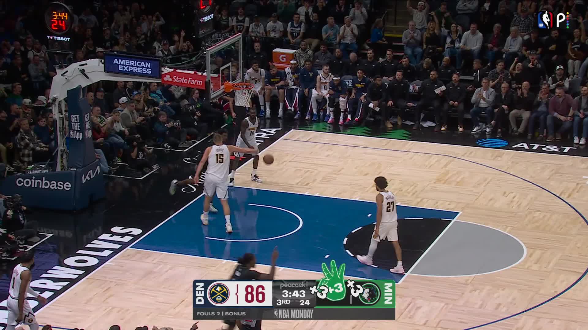 3-pointer by Naz Reid | Minnesota Timberwolves