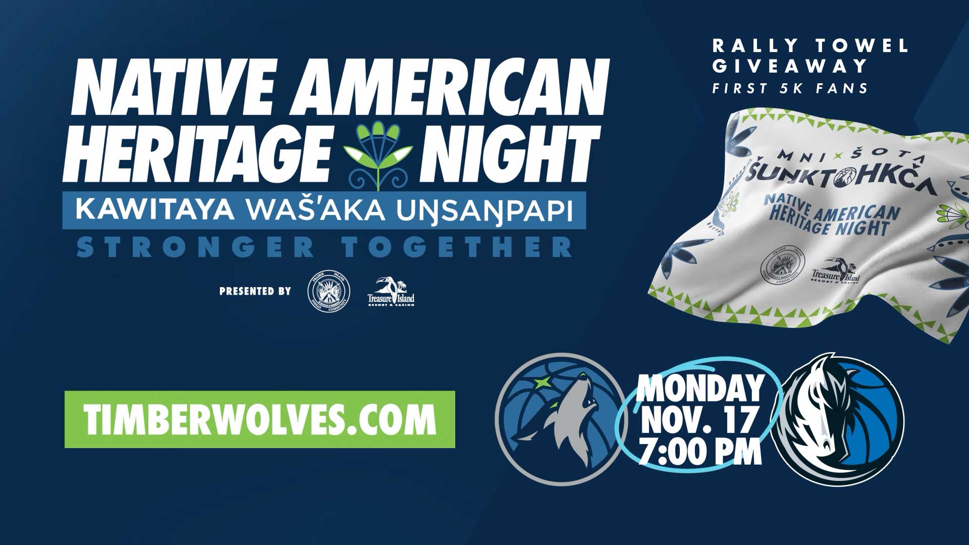 Timberwolves to Celebrate the Prairie Island Indian Community During ...