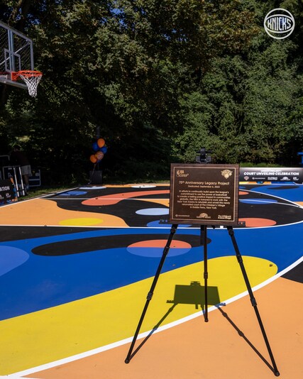 NBA 75th Anniversary Legacy Project Court Unveiling Celebration | New ...