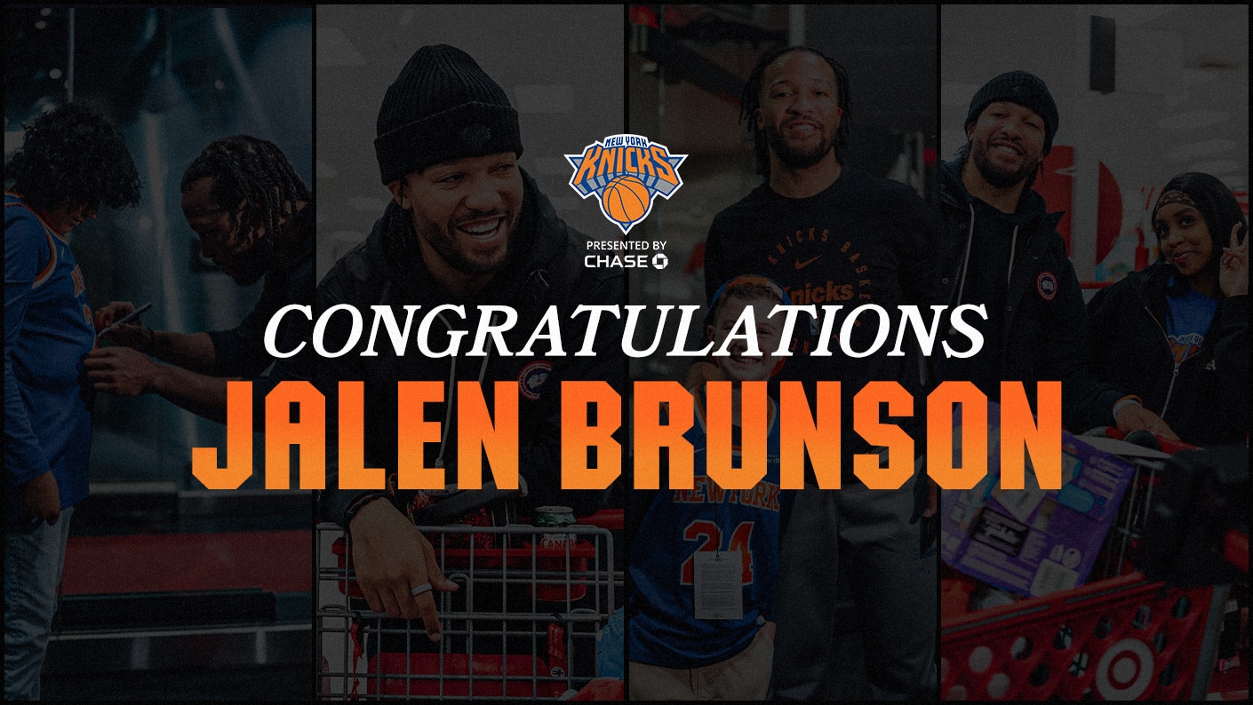 New York Knicks’ Jalen Brunson Named NBA CARES Bob Lanier Community Assist Award December Winner ...